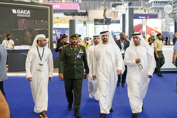 Theyab bin Mohamed bin Zayed visits Dubai Airshow 2023